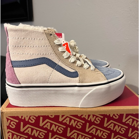 Vans | Shoes | Nwt Womens Vans Sk8hi Tapered Stackform Pig Suede Sherpa ...